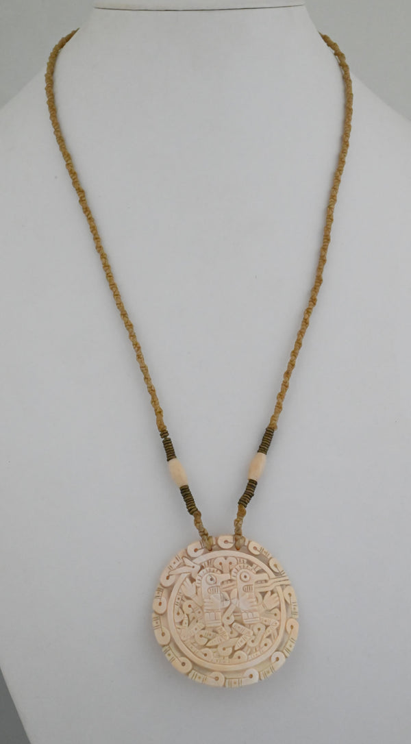 Carved Shell Pendant by Dan Townsend - Long Ago & Far Away